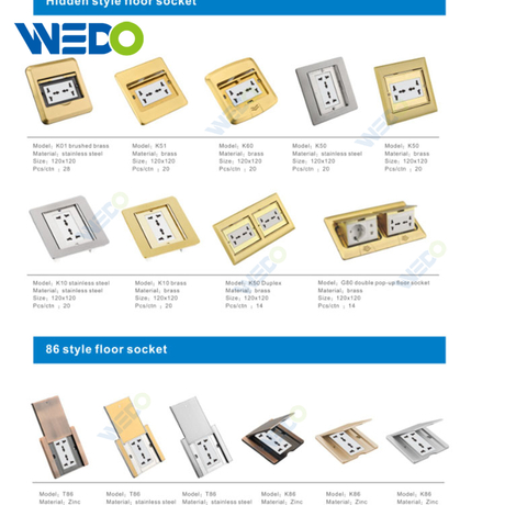 Standard Ground Sliding Type Raised Floor Socket - Buy gold floor ...