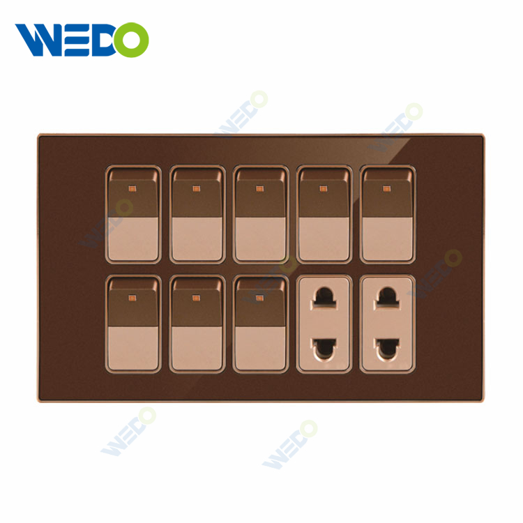 OEM Popular Wall Switch Socket 6 Gang 2 Way Modular Switch Plates ...